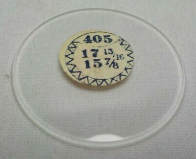 THICK GLASS POCKET WATCH CRYSTAL NEW OLD STOCK 17 13/16 7/8 REPLACEMENT ...