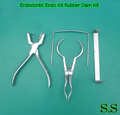 Endodontic Endo Kit Rubber Dam Kit Ainsworth Punch Pliers Brewer Frames ...