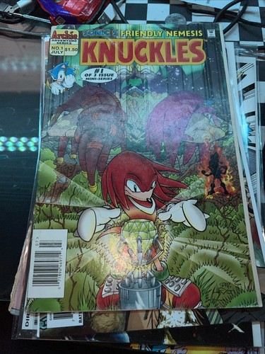 KNUCKLES THE ECHIDNA MINISERIES #1 (ARCHIE COMICS) COMBO SHIP! bag ...