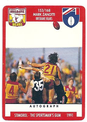 1991 Stimorol (153) Mark ZANOTTI Brisbane "" | eBay Australia