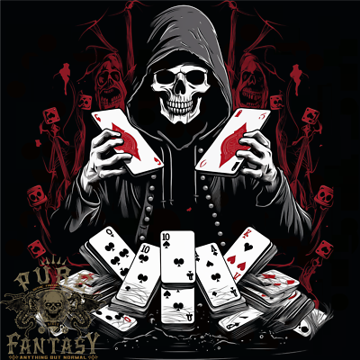 Grim Reaper With Playing Cards