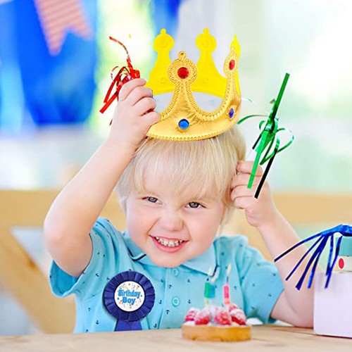 Hat Celebration For Kids Headband With Gems King Crown Cloth Props ...