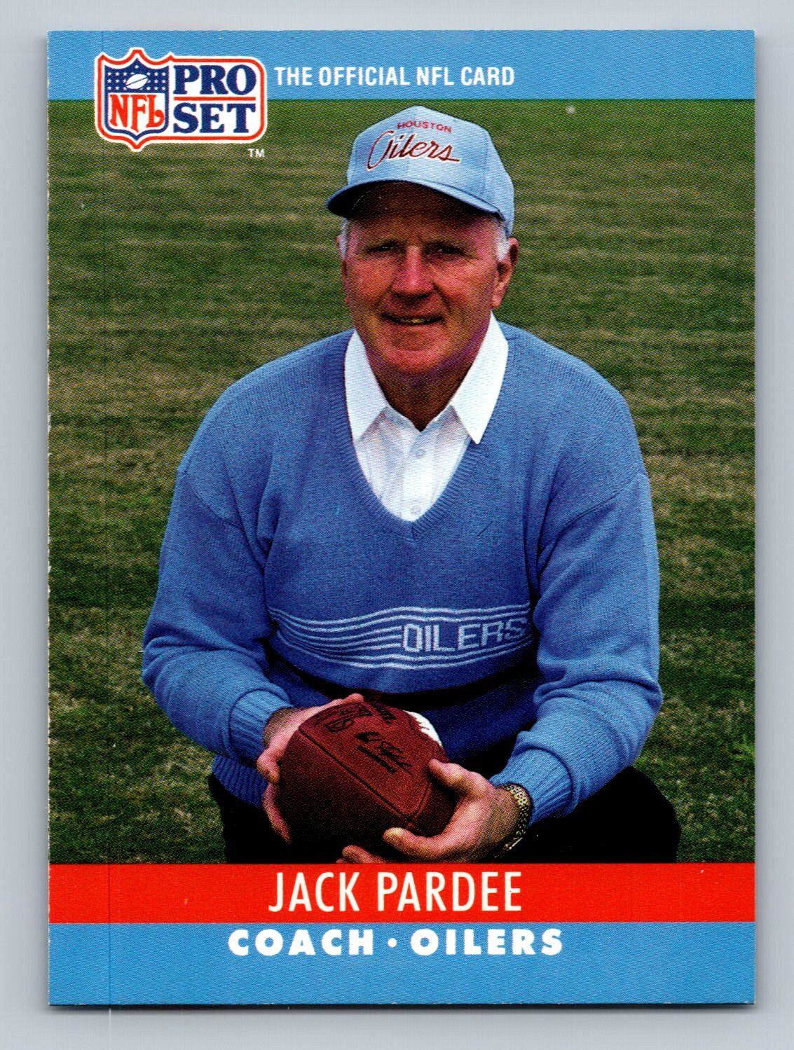 1990 Pro Set #127 Jack Pardee HC Houston Oilers | eBay