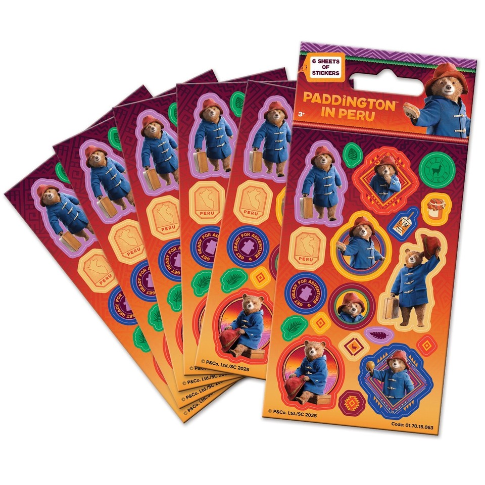 Childrens Character Fun Stickers 6 Sheets Party Pack Loot Bag Fillers ...