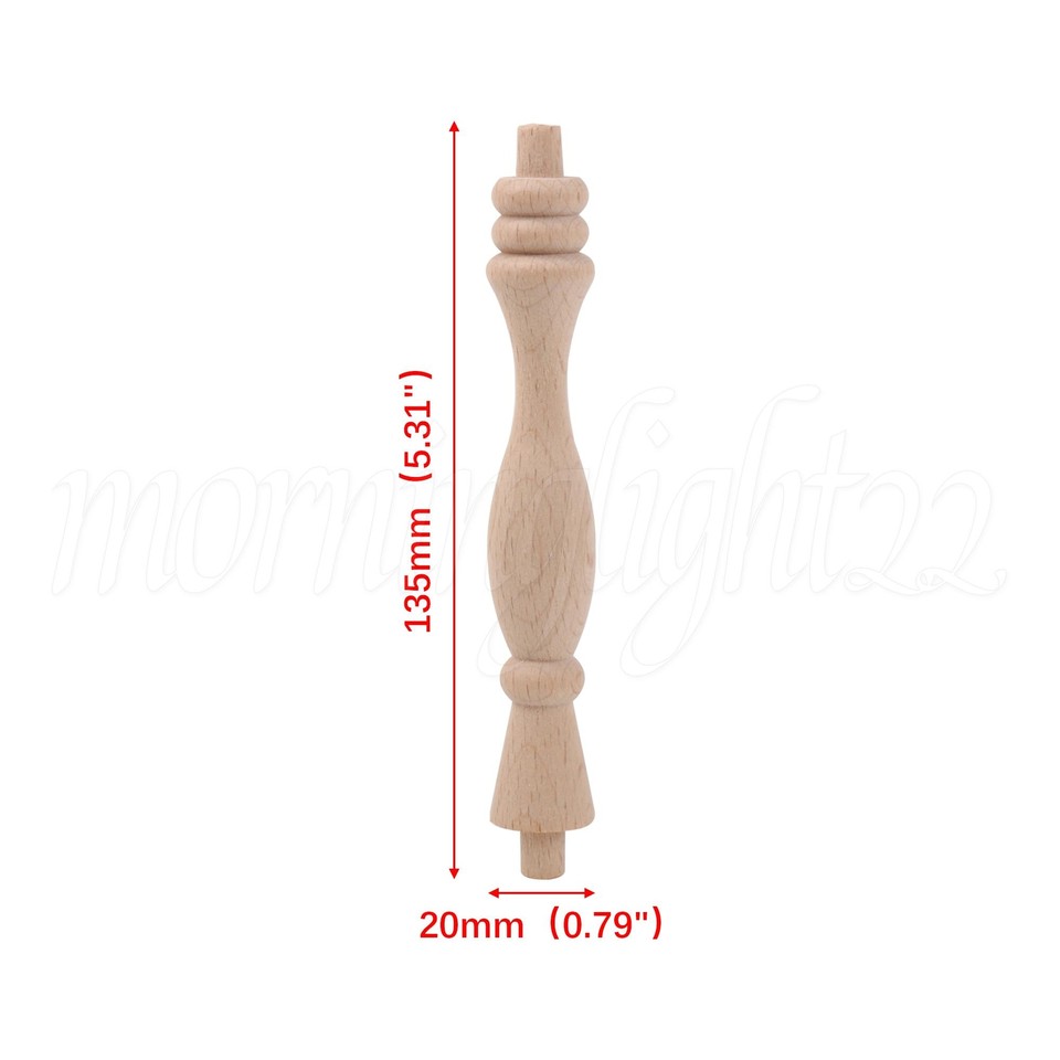Wooden Baluster Spindles 5.31 inch Length Wood Natural for Home ...