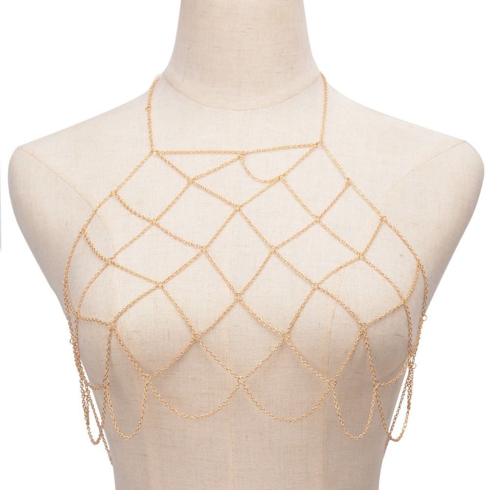 Collier Bohemian Body Chain Women Accessories Maxi Necklace Bra Breast ...