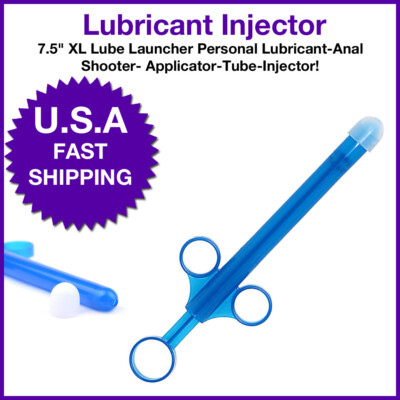 7.5" XL Lube Launcher Personal Lubricant Anal Shooter Applicator Tube ...
