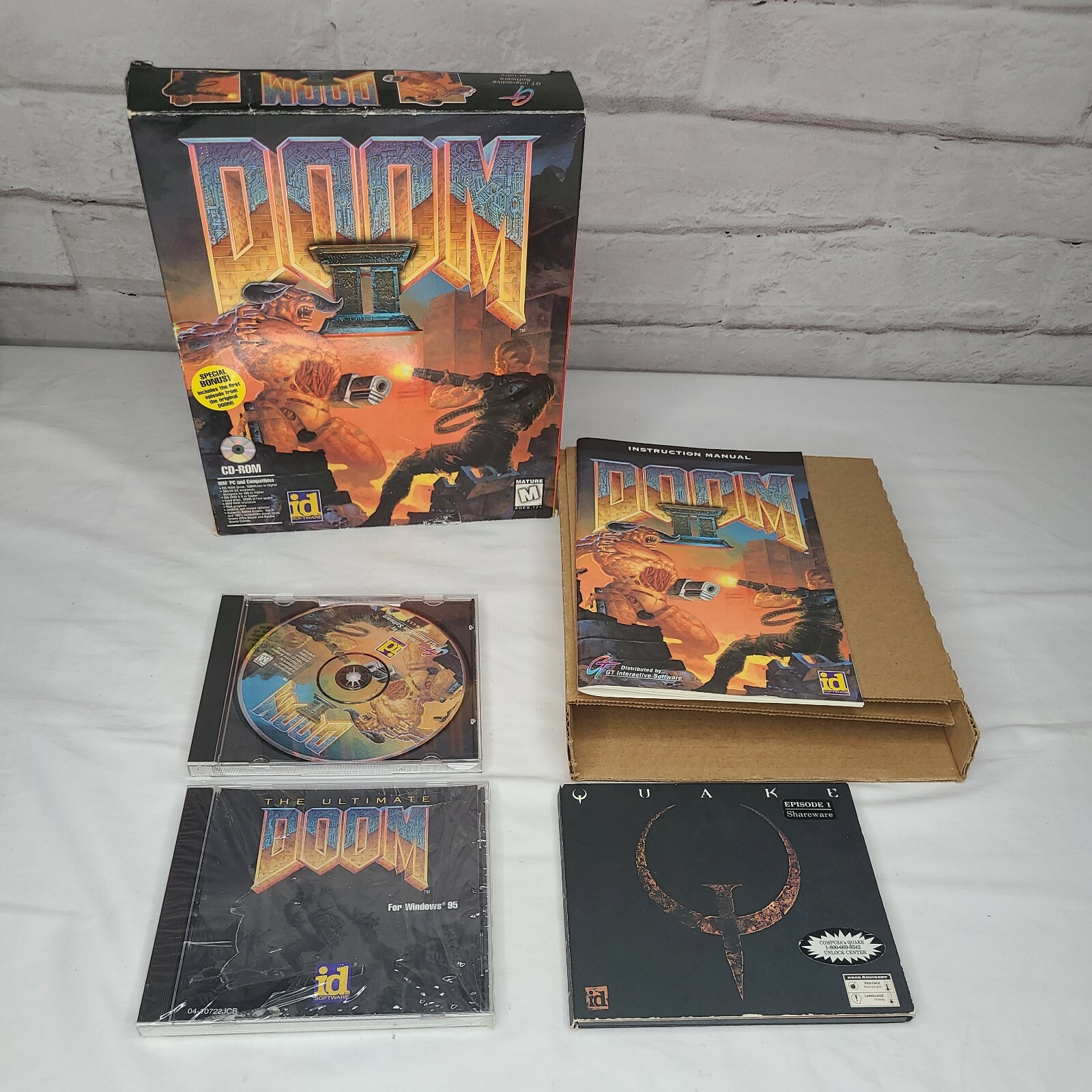 Doom II 2 Big Box IBM PC CD-ROM Video Game 1994 GT Interactive Software ...