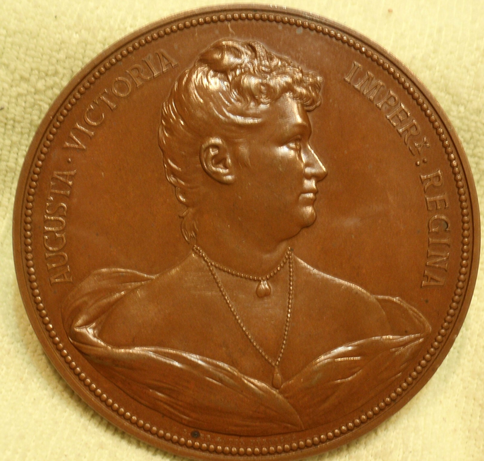 RARE 1891 German Medal Empress Augusta Victoria 20th Anniversary Lauer ...