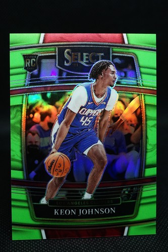 2021-22 NBA Select Concourse Rookie #40 Neon Prizm Green Keon Johnson ...