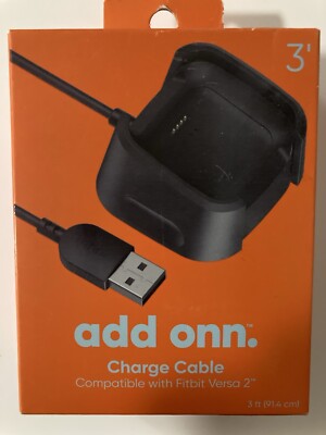 Add Onn Charge Cable ( 3’) Compatible W/Fitbit Versa 2 New | eBay