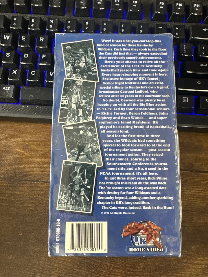 Back In The Hunt: Kentucky Basketball, VHS, 1991-92, Cawood Ledford ...