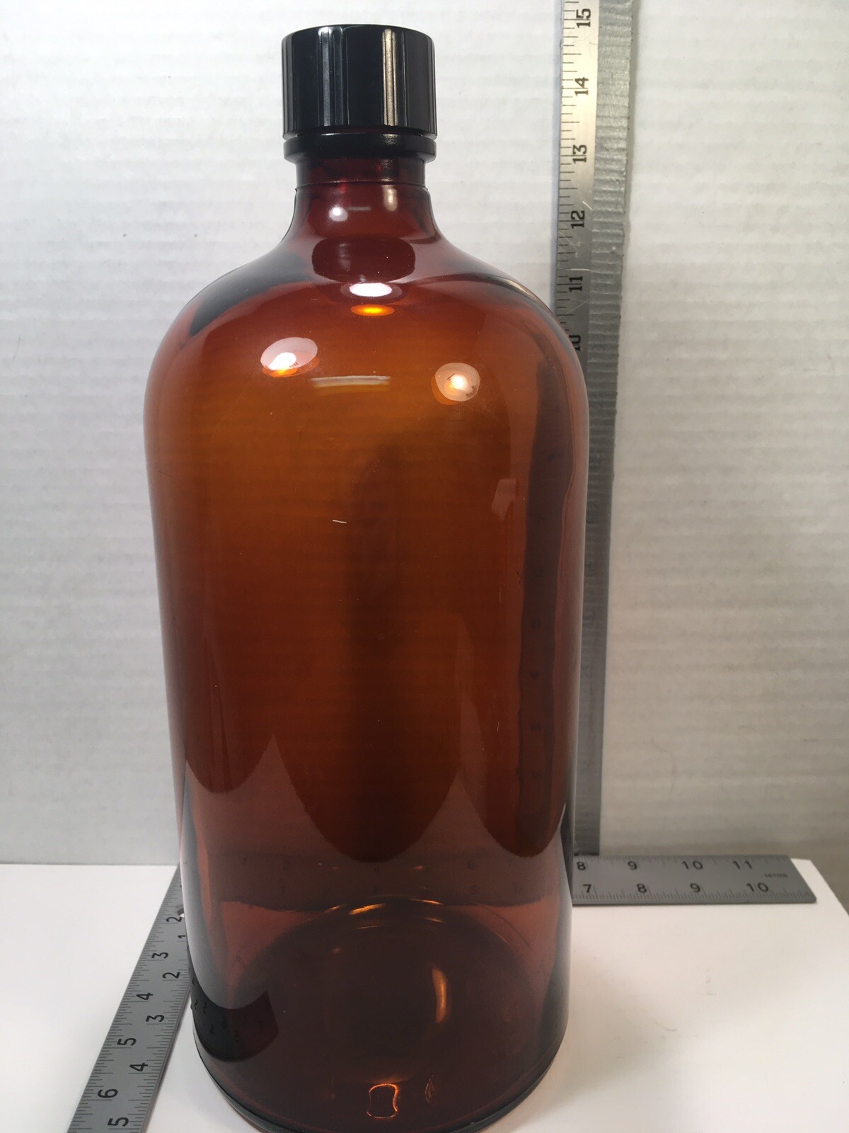 LARGE UPJOHN PHARMACY APOTHECARY BOTTLE AMBER EMPTY 14" EUC | eBay