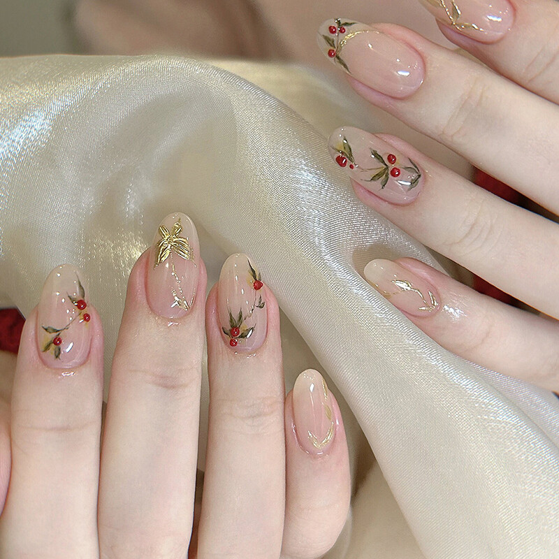 Kingdee Lovesickness Red Beans Nail Art Stickers Applique DIY Manicure ...