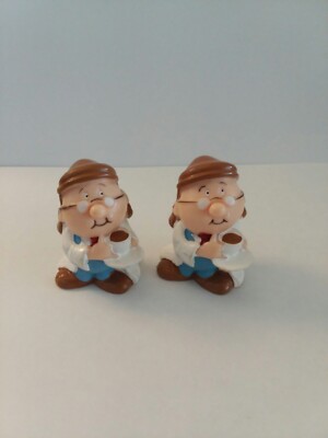 2 Vintage 1994 Lyons Tetley Tea Folk GAFFER 2.25" PVC Figure ...