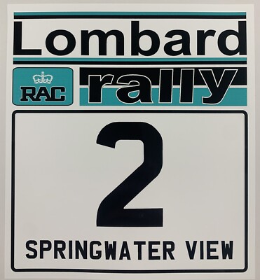 Motorsport Retro Lombard RAC Rally Car Door, Wheelie Bin Number Sticker ...