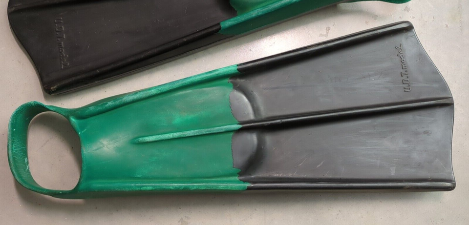 VTG US NAVY SEAL Military VOIT UDT Duck Fins/Flippers, Black/Green ...