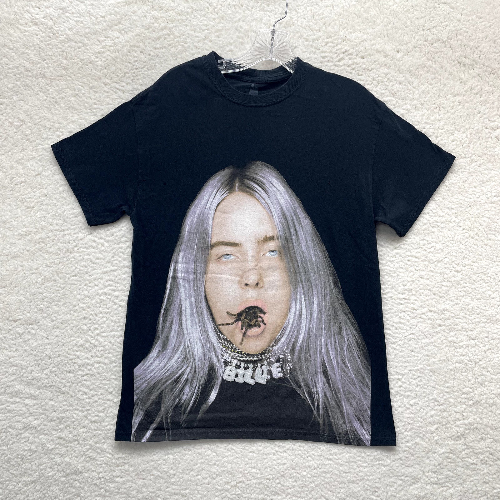 Authentic Billie Eilish Spider Mouth Black Graphic To… - Gem
