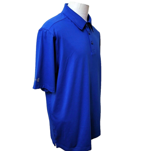 Under Armour Heatgear Coldblack Loose Fit Men's Size L Solid Blue S/S Polo Shirt | eBay