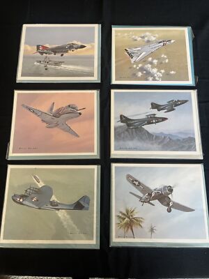 Lot Of (6) Plane Aviation Air Force Prints Cards Lithographs Brian ...