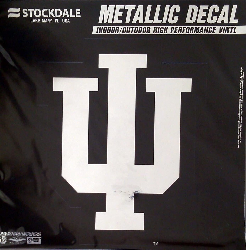 Indiana University Hoosiers 12 Inch Decal Sticker, Metallic Chrome ...