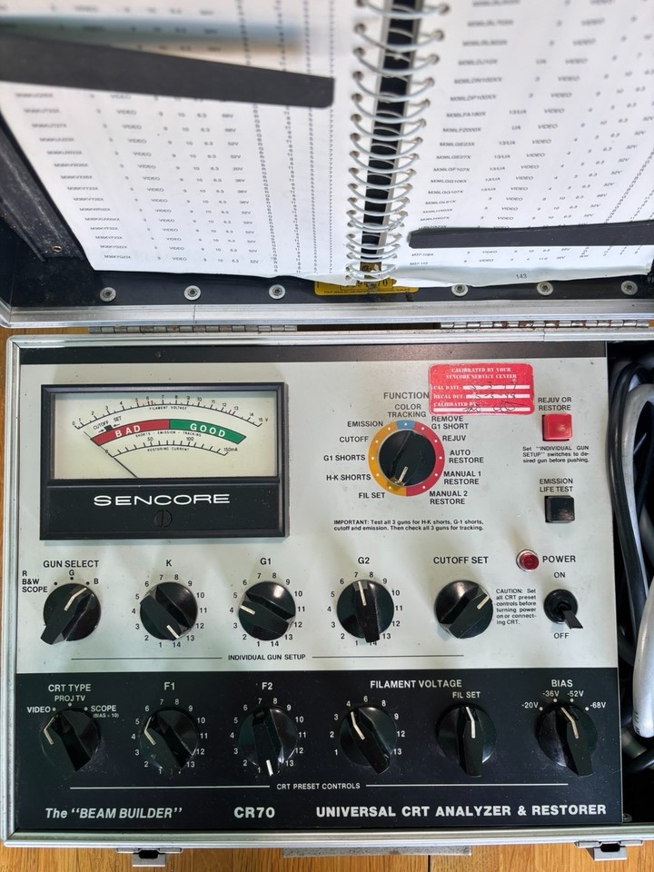 SENCORE ® CR70 Beam Builder - CRT Analyzer & Restorer w/Manuals ...