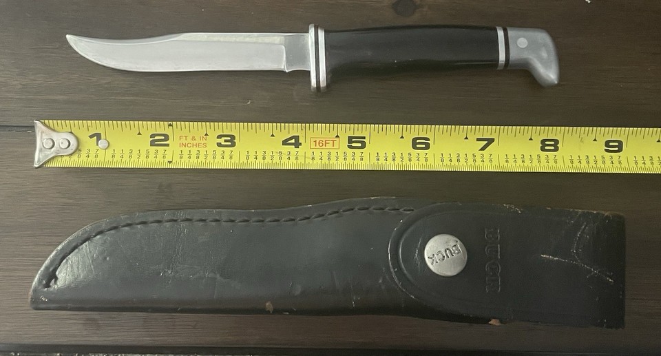Vintage BUCK 102 Woodsman Fixed Blade Knife w/ Original Leather Sheath 1972-1986 | eBay
