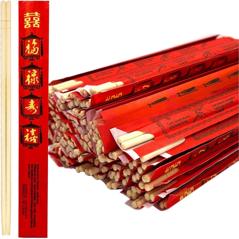 500 Paris Disposable Bamboo Chopsticks Wooden Chopsticks Bulk [US Free ...