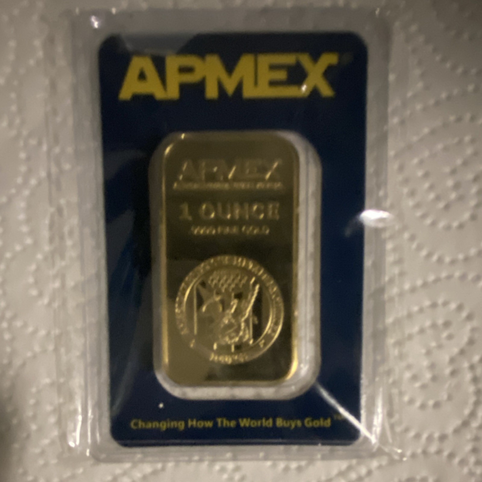 Gold 1 oz Bar Apmex Brand .9999 Fine Gold 1-Pack In Sealed AssayFree ...