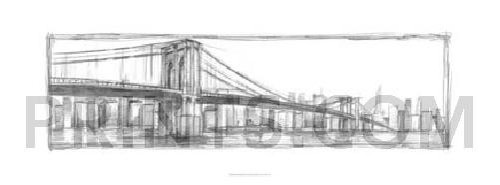 Ethan Harper Brooklyn Bridge Sketch Limited Edition Giclee | eBay
