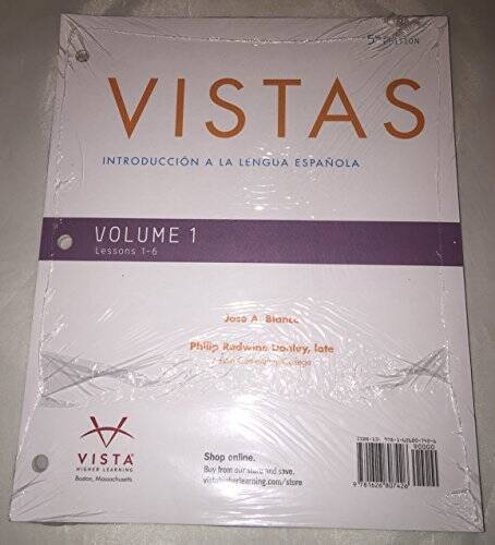 Vistas 5th Vol. 1 (Lessons 1-6) Looseleaf Textbook - Loose Leaf By vhl ...