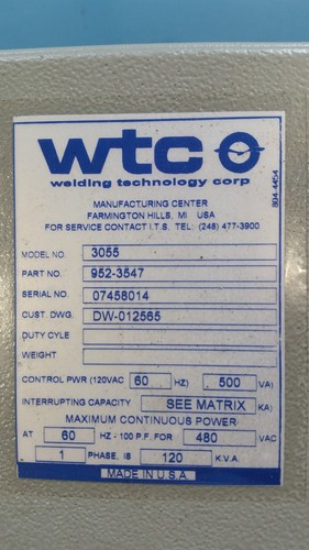 WTC Medar Medweld 3000s 3055 Welding Controls AC Control - New - Make ...