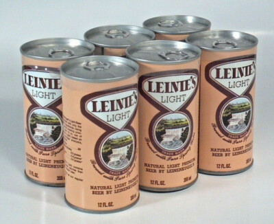 Vtg Leinenkugel Leinie's Light Beer 6 Pack Straight Steel Cans Bottom ...