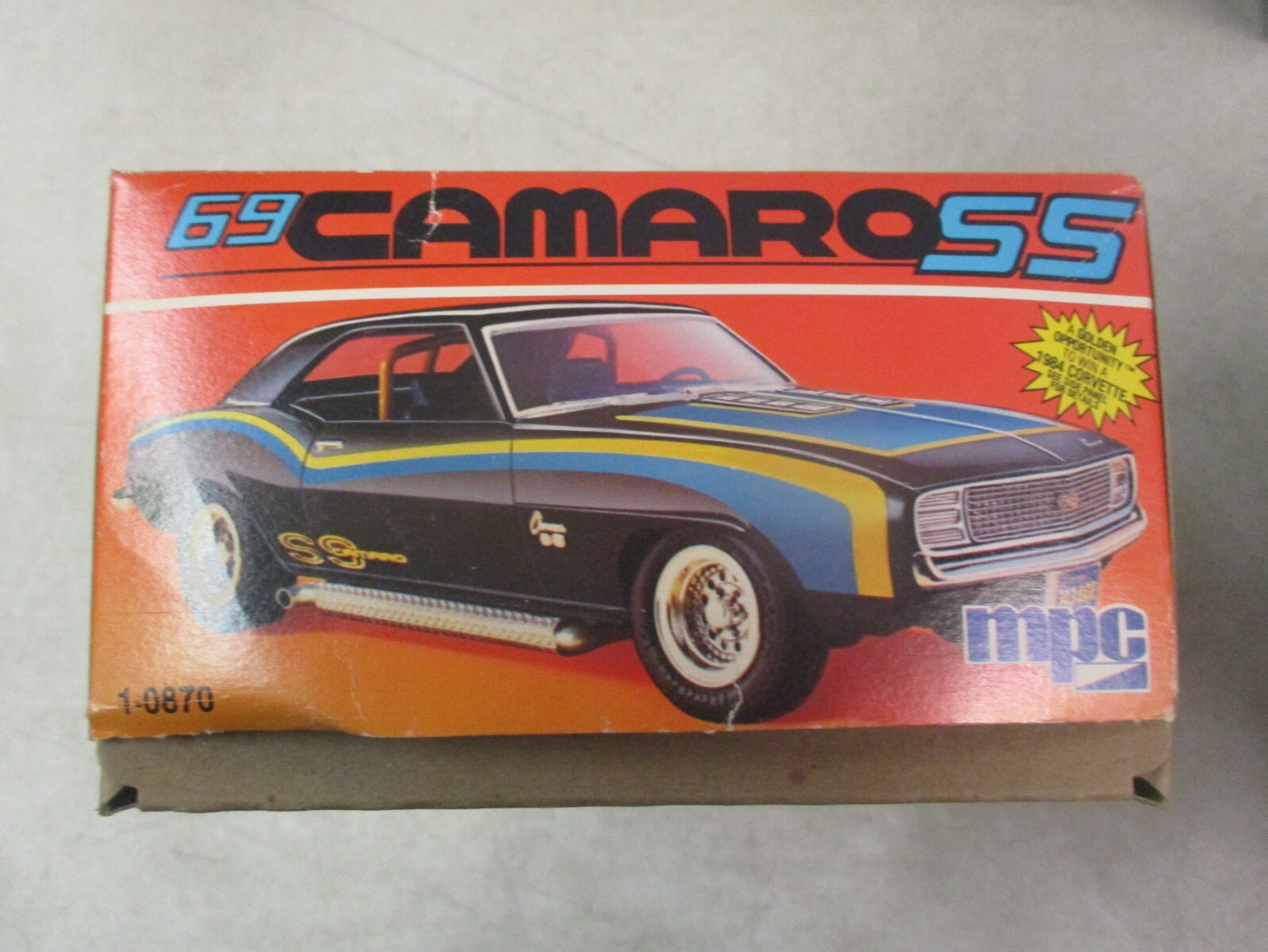 VINTAGE 1983 MPC 69 CAMARO SS 1/25 SCALE MODEL KIT 1-0870 MODEL KIT BOX ...