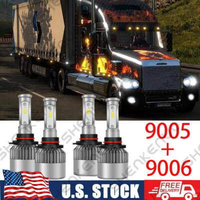 For Freightliner Coronado 2103-2018 - 4x Front LED Headlight Bulb Kit ...