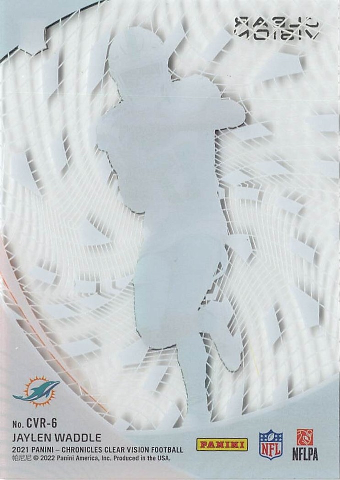 2021 Panini Chronicles Clear Vision Rookies #6 Jaylen Waddle RC p2s ...