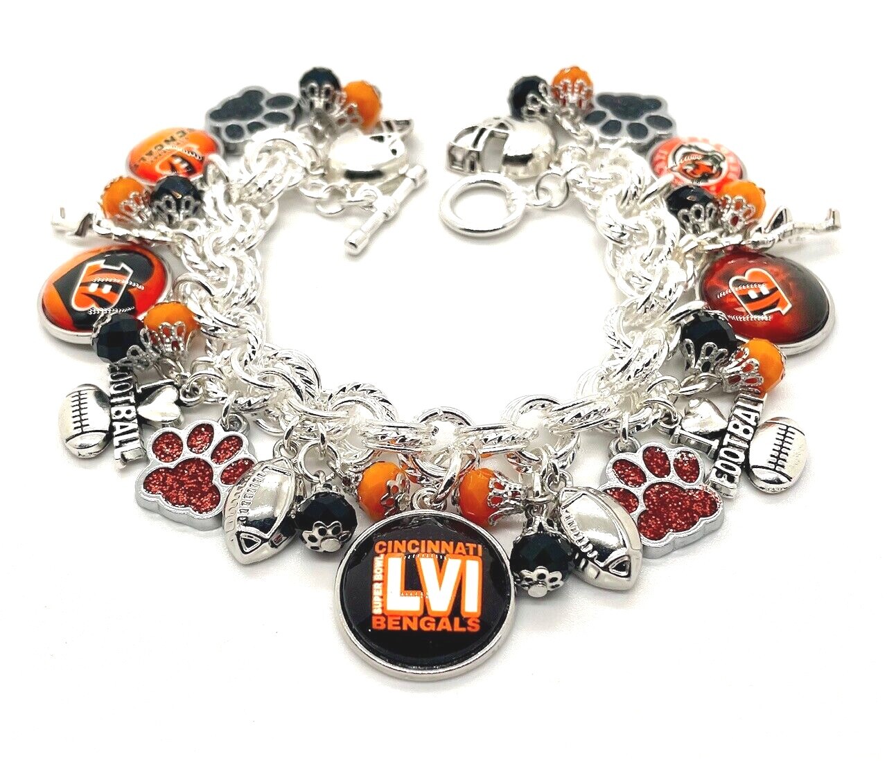 Cincinnati Bengals Super Bowl Cham Bracelet, VERSION #2 + FREE SHIPPING ...