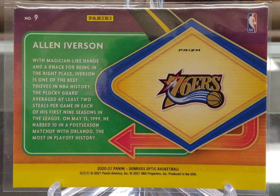 2020-21 Donruss Optic Allen Iverson # 9 EXPRESS LANE Purple Prizm... | eBay