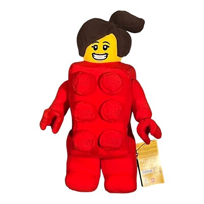 Manhattan Toy Lego Brick Suit Girl 13 Inch Red Plush Stuffed Figure NEW ...