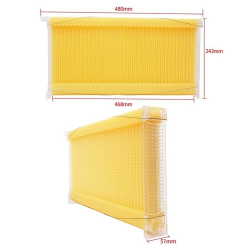 7PCS Auto Honey Beekeeping Bee Hives Raw Bee Comb Hive Frames For ...