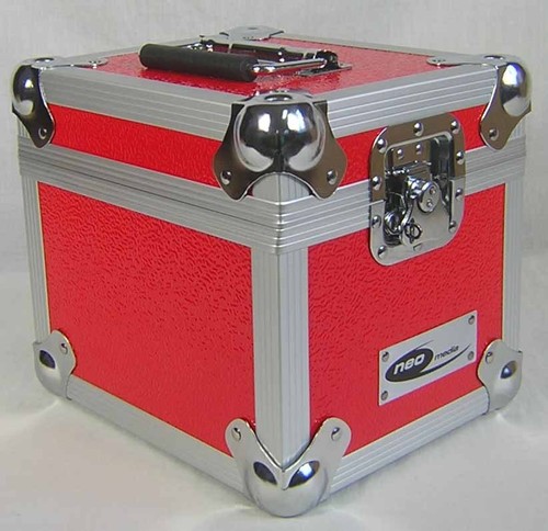 7" Singles Red Vinyl Record Aluminium DJ Flight Carry Case 100 Tough ...