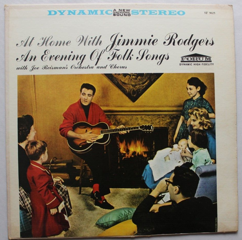 AT HOME WITH JIMMIE RODGERS AN EVENING OF FOLK SONGS LP 12" VINYL ...