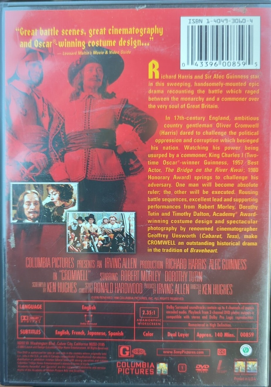 Cromwell 1970 (2003 Columbia Pictures DVD, Ken Hughes, Rated G) Richard ...
