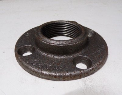 Black Floor Pipe Flange 1B.BMFF 1-1/4″ Pipe, 4″ OD, 13/16″ Hub Length ...