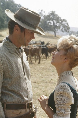 Clint Eastwood in Rawhide in scene with Ruta Lee guest star 24x36 ...