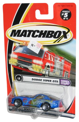 Matchbox Daddy's Dreams Dodge Viper GTS (2000) Mattel Blue Car #5/75 | eBay