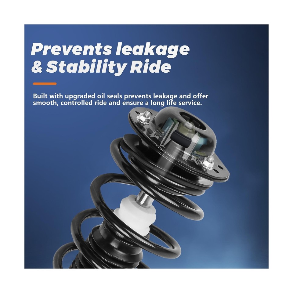 Front and Rear Complete Shock Absorbers Struts Assembly Set 344381 ...