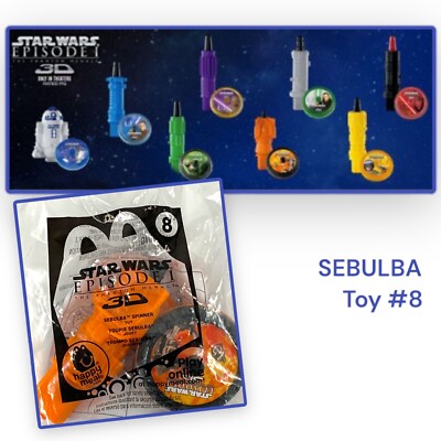 2012 McDonald’s Star Wars Episode 1 3D SEBULBA Spinner Toy #8 Happy ...