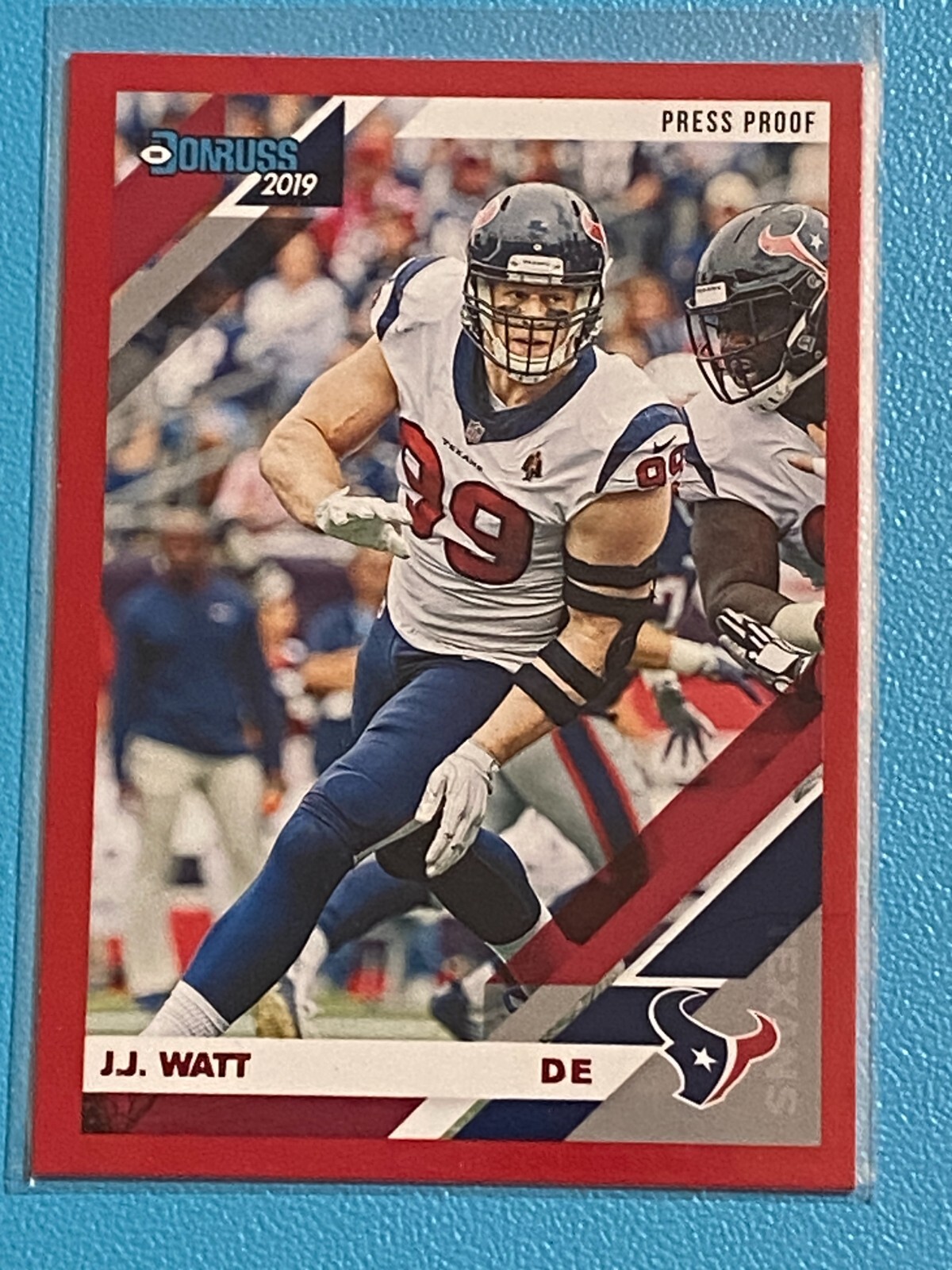 🏈 2019 Panini Score Football Stoppers Insert Red Parallel #2 J.J. WATT ...