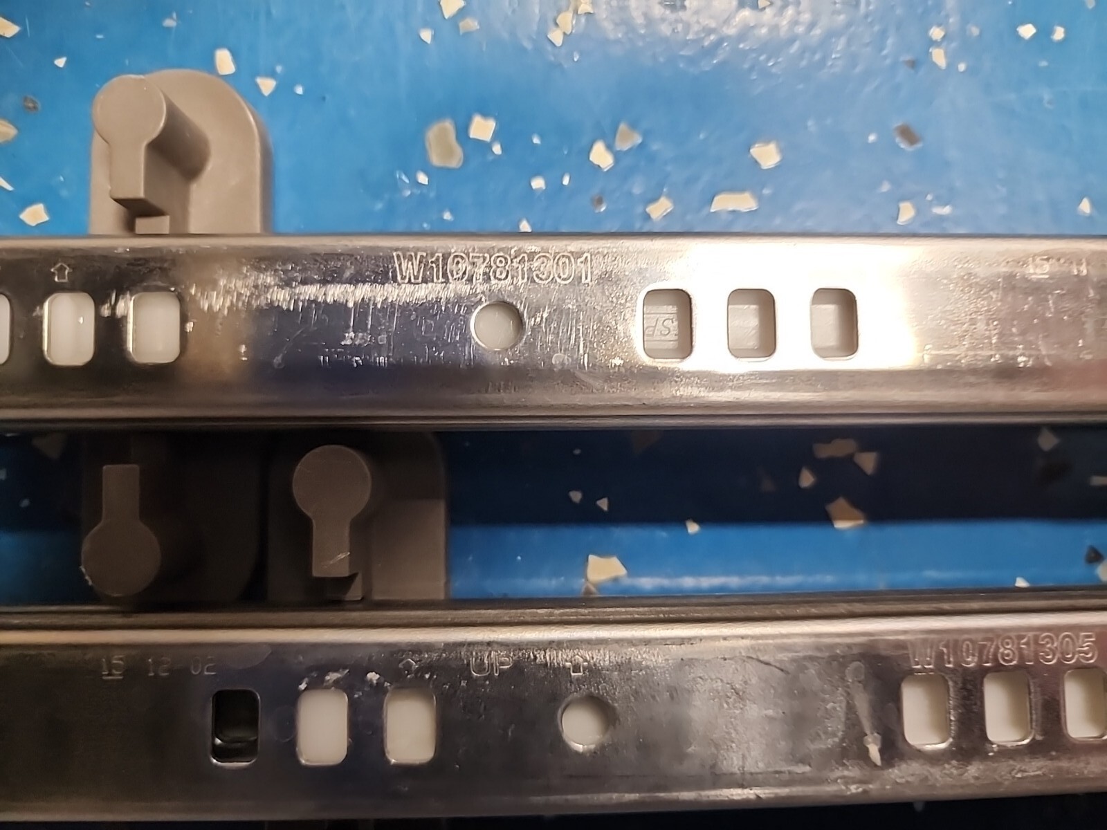 Whirlpool Dishwasher Track Kitchenaid OEM W10781301 W10781305 (set of 2 ...